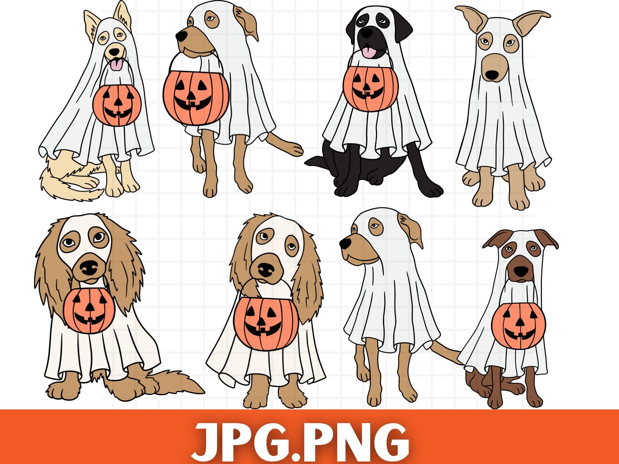 Ghost Dog Halloween Svg Ghost Dog Retro Spooky Season Svg - Etsy