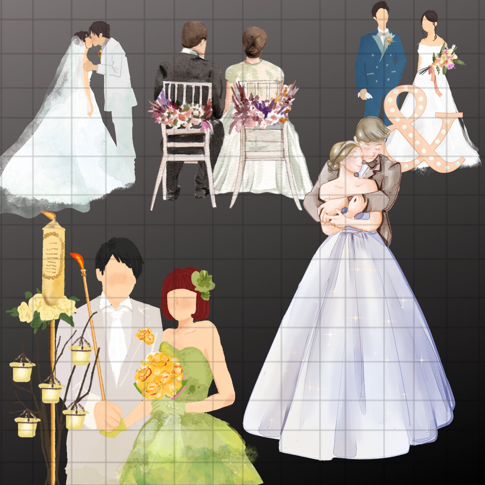 Wedding Couple Svg Bundle Couple Svg Bundle Anniversary Svg - Etsy