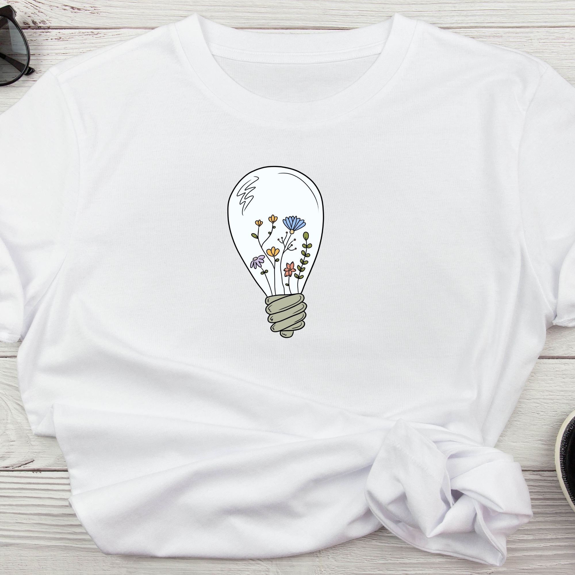 Floral Lightbulb SVG Flower Light Vector Lightbulb Clipart Lightbulb ...