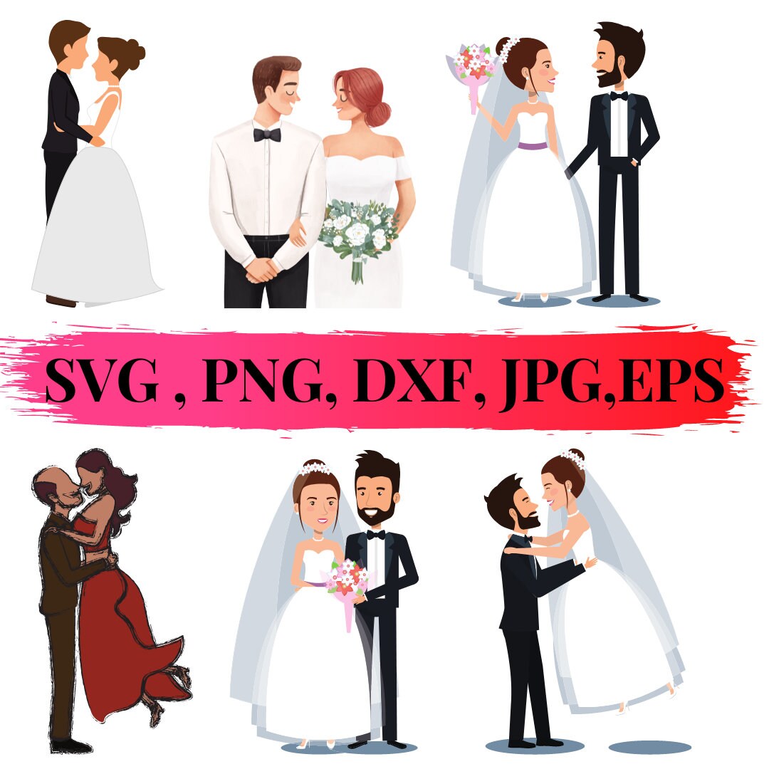 Wedding Svg Bundle | Couple Svg Bundle | Anniversary Svg Bundle ...
