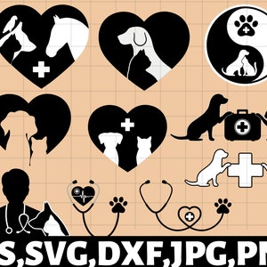 Veterinarian SVG Bundle\ Animals Svg\ Pet Doctor Svg\ Doctor Svg ...