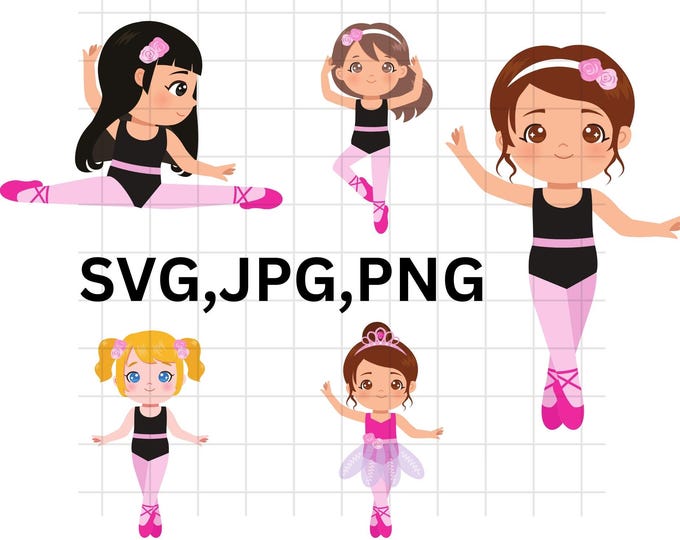 Ballerina Clipart Set. Ballet Dancers (boys and Girls) With Lots of ...