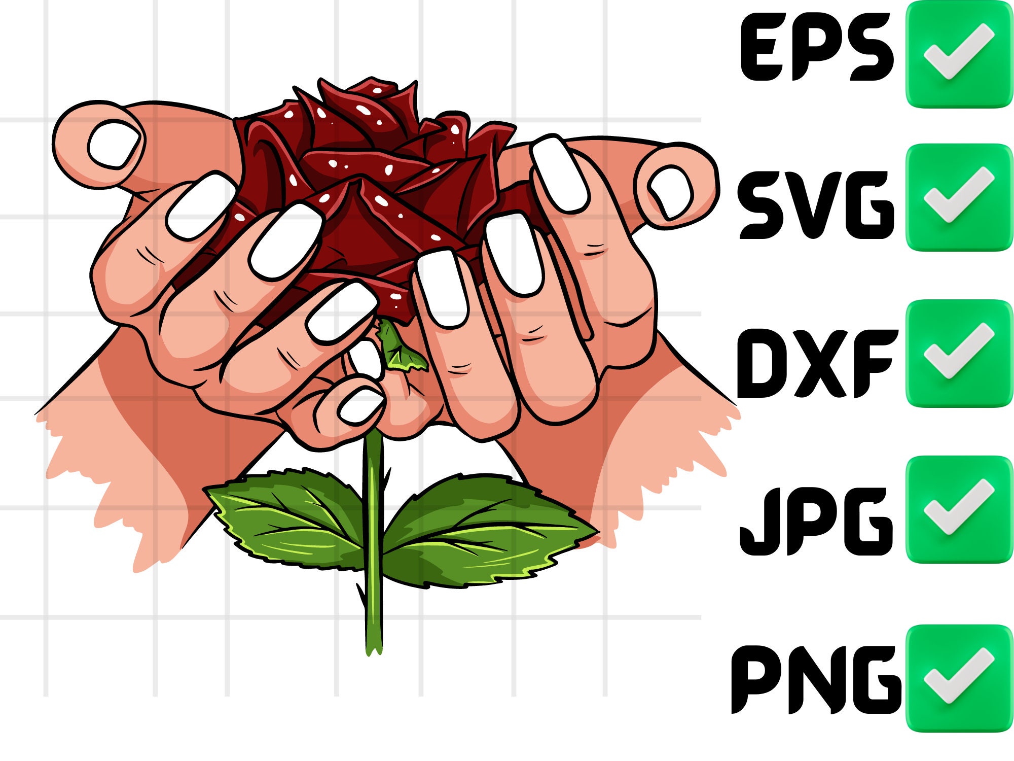 Hand Holding Flowers Svg Hand Holding Bouquet Cut File - Etsy