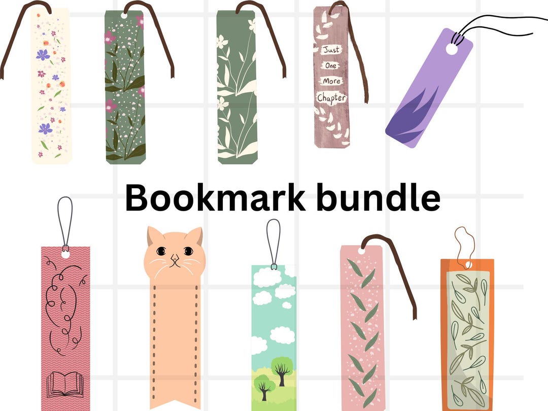 Bookmark SVG Bundle\ Bookmark Template Svg\ Reading Svg\ Floral ...