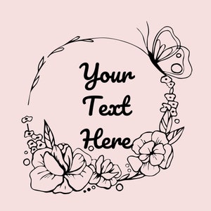 BUTTERFLY MONOGRAM SVG\ Butterfly Wreath Svg\ Circle Monogram Svg ...