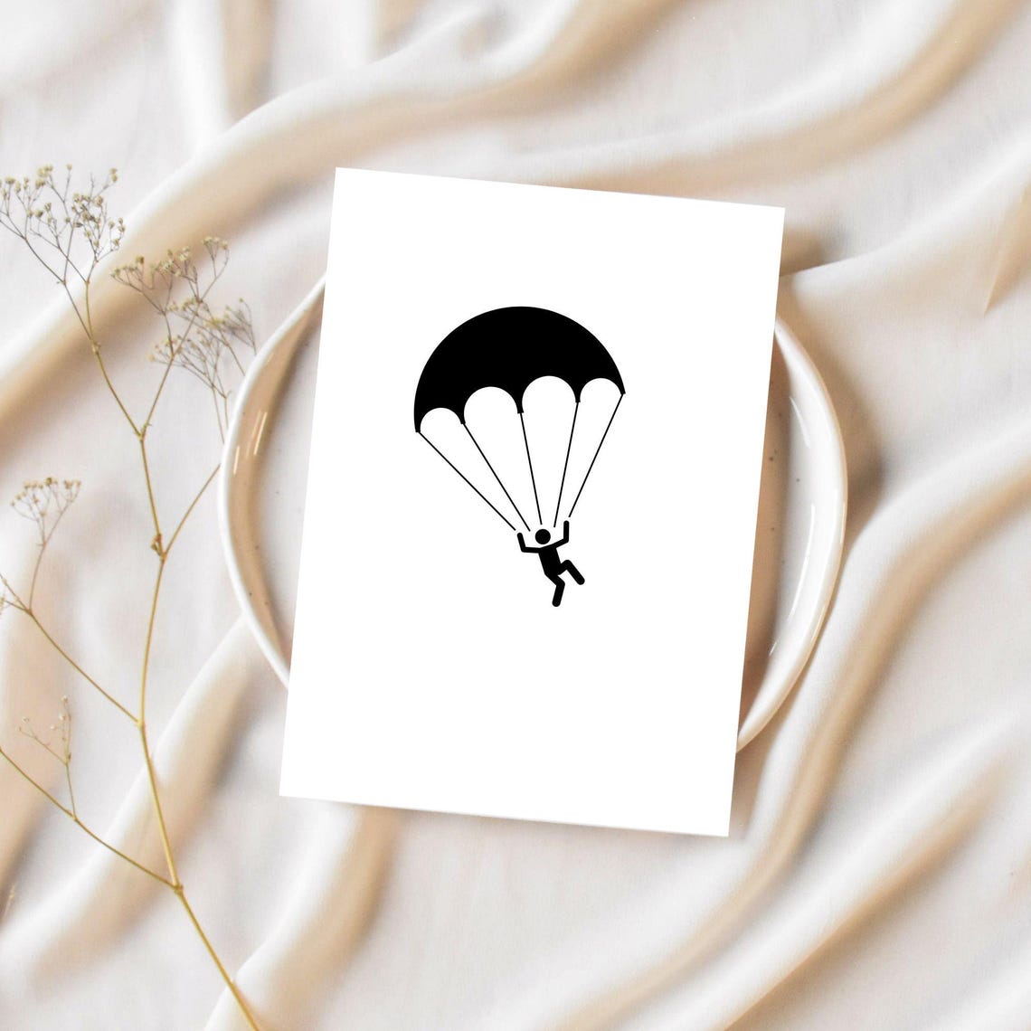 Skydiving Svg\ Parachute Svg\ Skydiving Silhouette\ Sky Diving Clipart ...