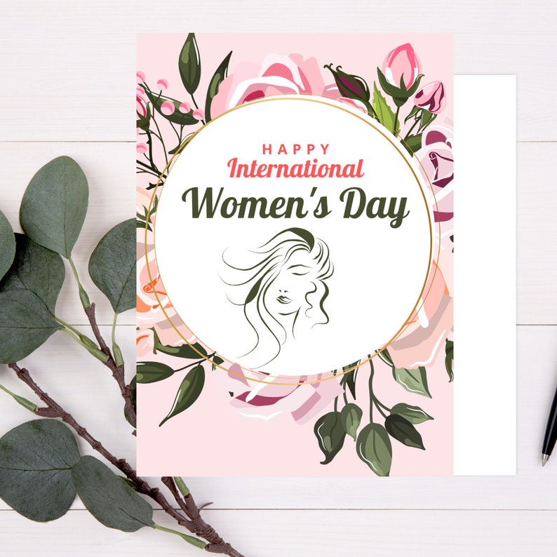 Women's Day Card Printable Happy International - Etsy