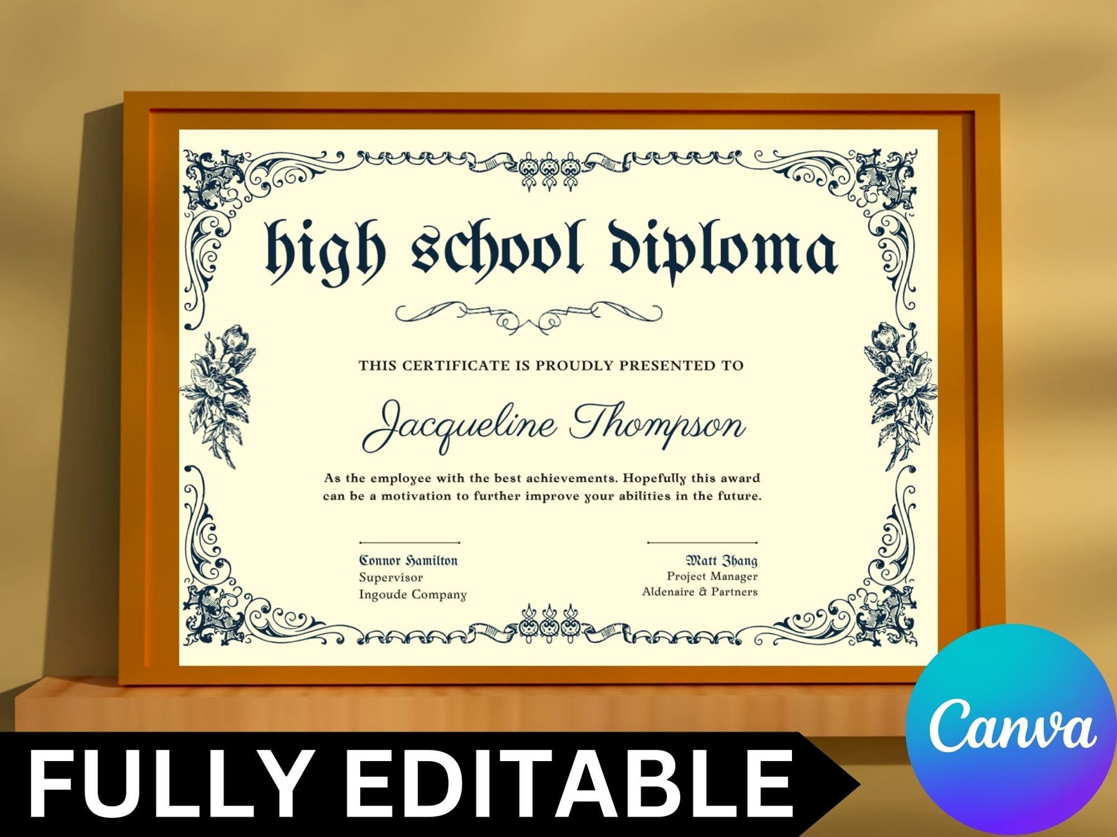 Editable Highschool Diploma Template Minimalist Printable Homeschool ...