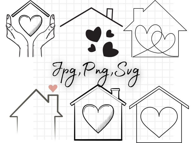 Little House Svg Bundle Roof House Svg House Outline Svg Floral House ...