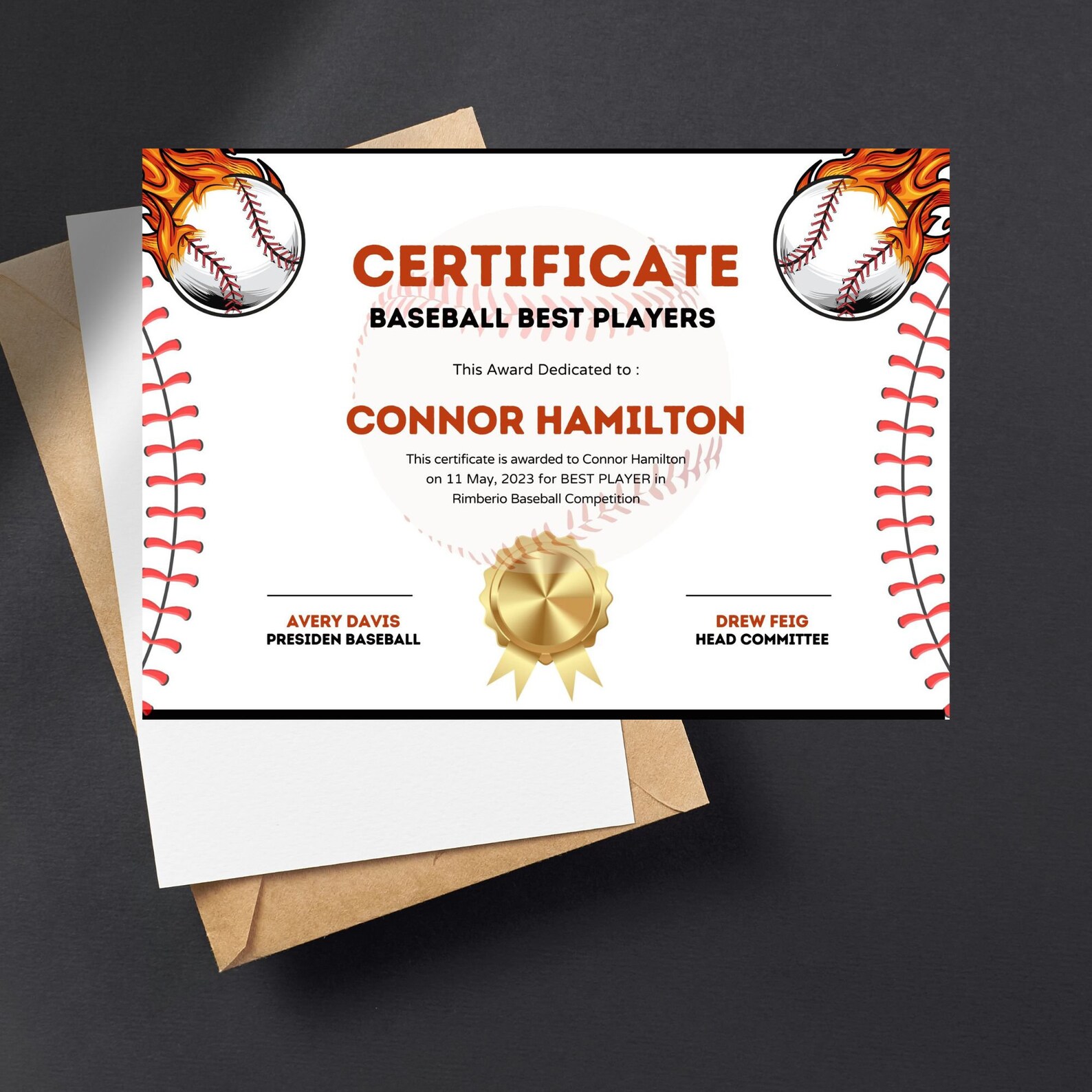 Editable Baseball Award Certificate Bundle\ Canva Template\ Team Party ...