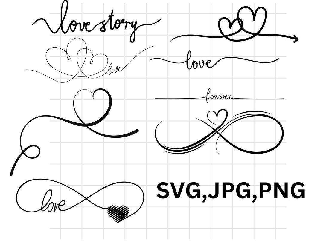 Infinity Love SVG Bundle\ Infinity SVG\ Love SVG\ Heart Svg\ Valentine ...