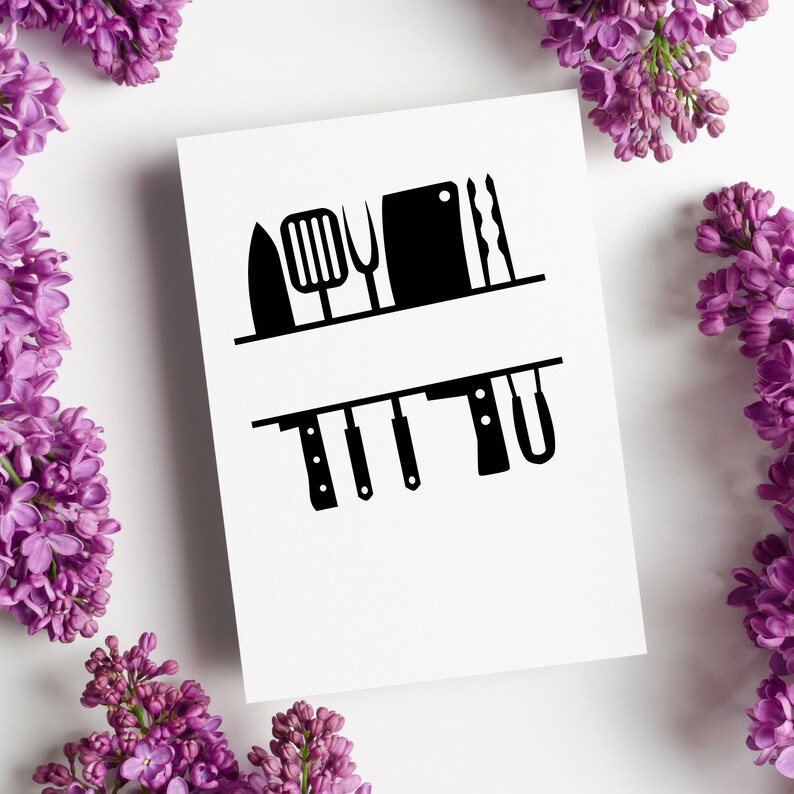 Kitchen Split SVG Frame Kitchen Sign Baking Monogram - Etsy