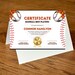 Editable Baseball Award Certificate Bundle Canva Template Team Party ...