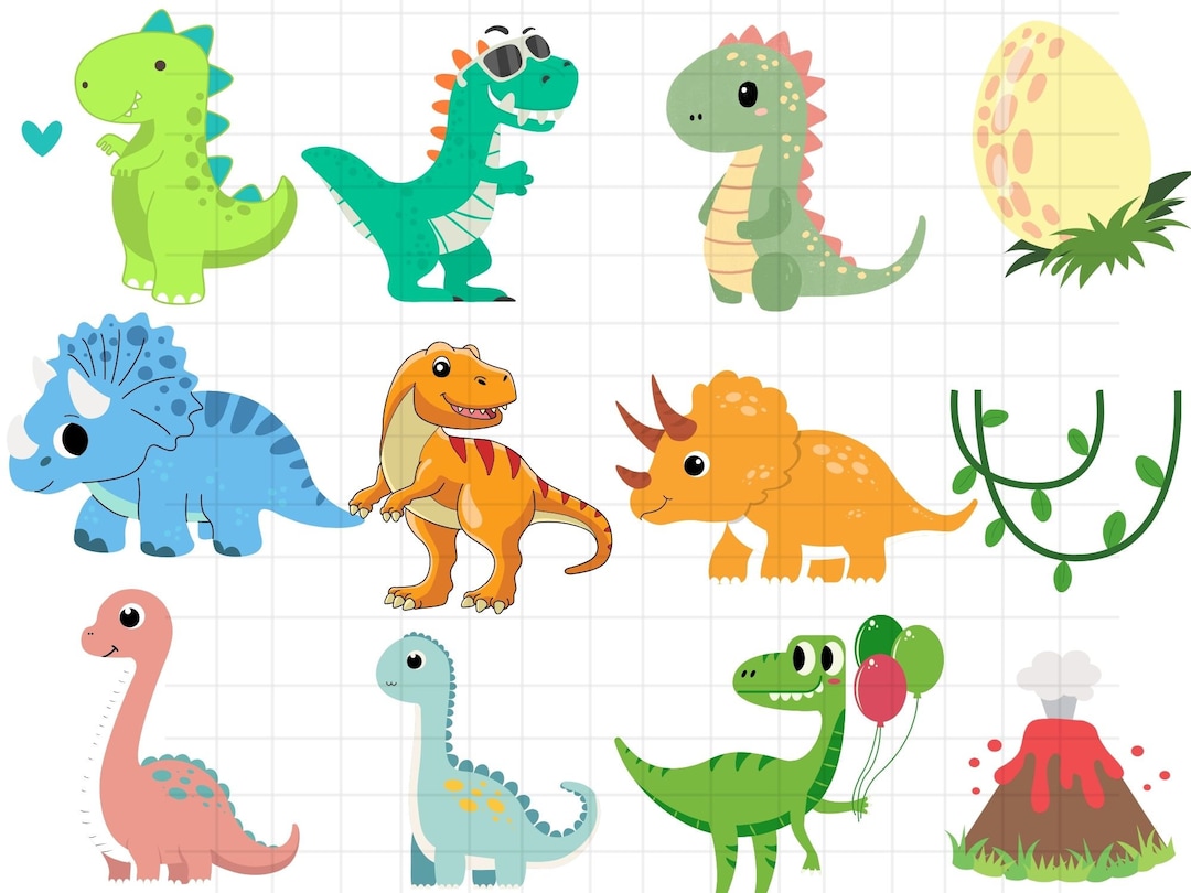 Baby Dino SVG Bundle\t-rex Brontosaurus Stegosaurus\triceratops ...