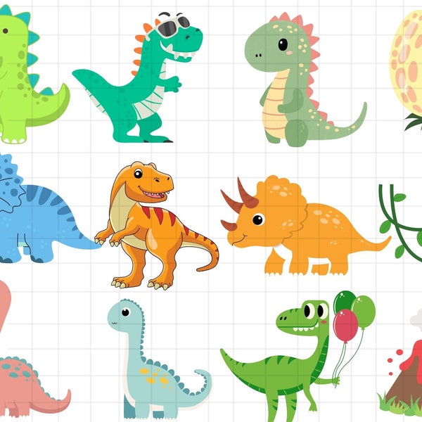 Dinosaur Svg Bundle, Dinosaur Clipart Png, Dinosaur Silhouette Svg,kids ...