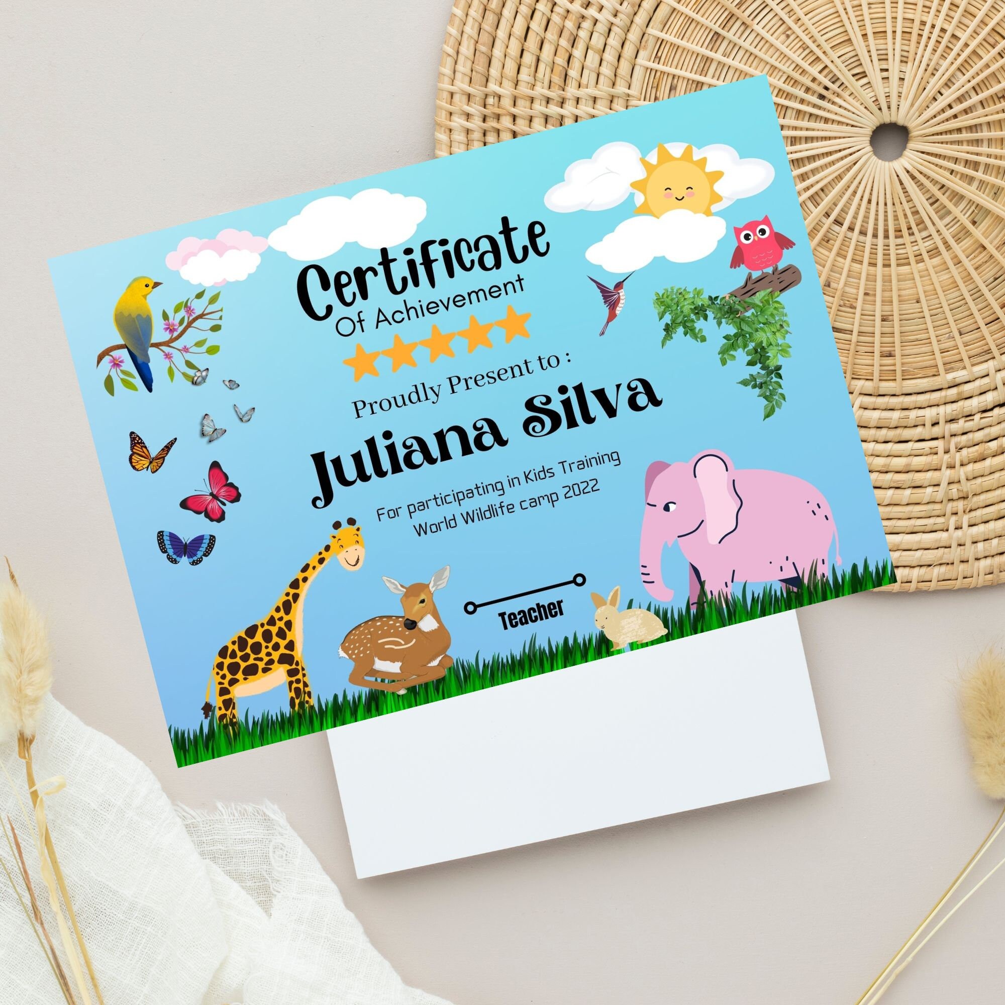 Certificate of Achievement for Kids, Kids Certificate\ Printable ...