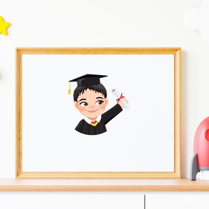 Graduation Kid Clipart\ Vector Preschool\ Students\ Diploma\ Graduation ...