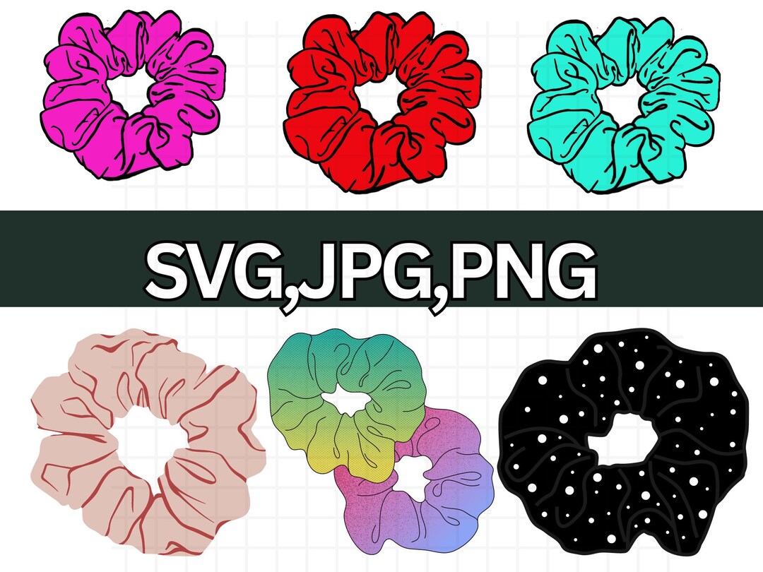 Scrunchies Svg Scrunchie Digital Download File Clip Art Svg PNG File ...