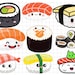 Japanese Food PNG Clipart\ Cute Kawaii Sushi Cartoon Clip Art ...