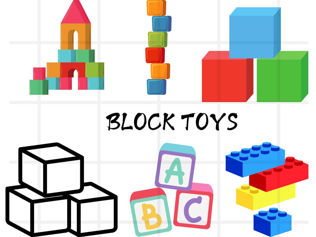 BUILDING BLOCKS Clip Art\ Building Bricks Clipart Downloads\ Kids Toy ...