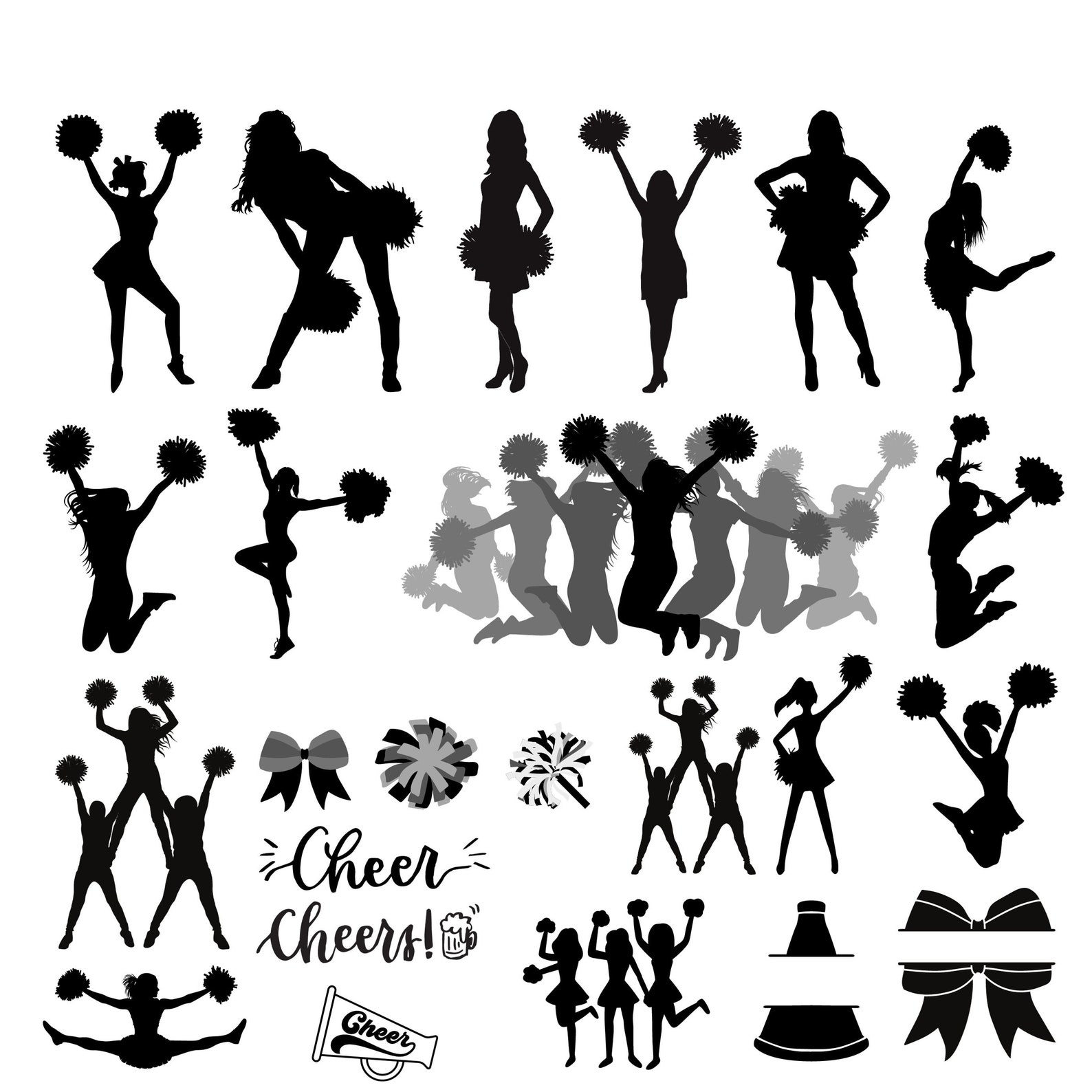 Cheer Svg Bundle Cheerleading Svg Cheerleader Svg Cheerleading Quote ...