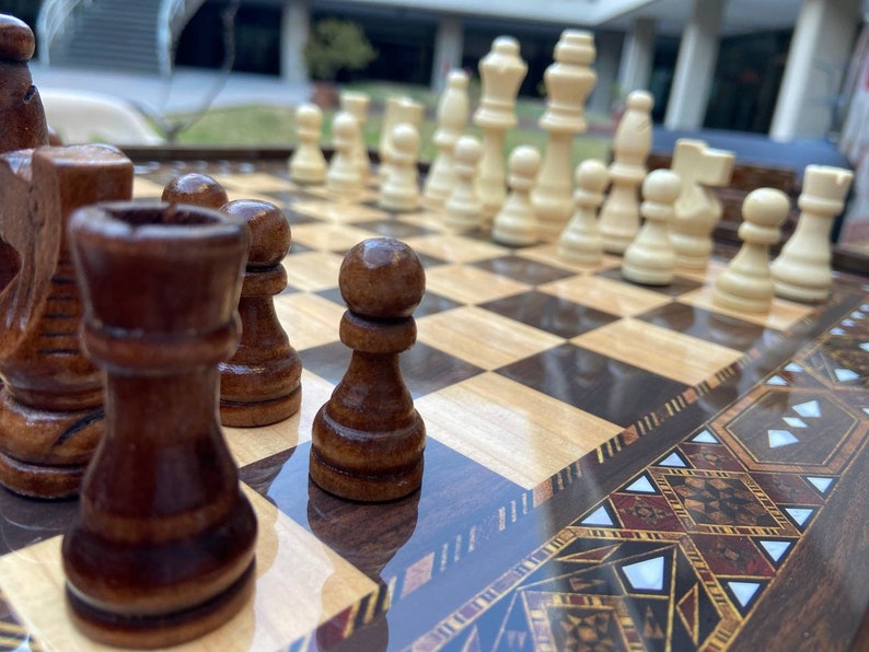 Wooden Chess Set With Chess Pieces Personalized Gifts for Dad - Etsy