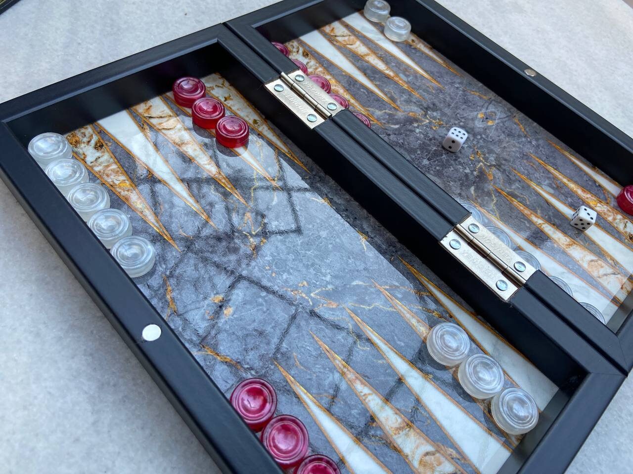 Backgammon and Chess Set Personalized Chess Set With Board - Etsy