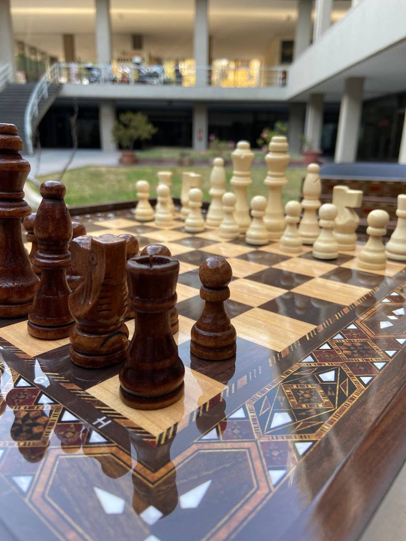 Wooden Chess Set With Chess Pieces Personalized Gifts for Dad - Etsy