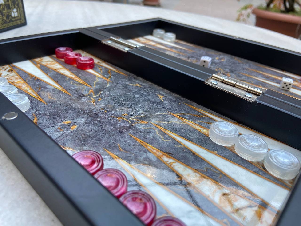 Backgammon and Chess Set Personalized Chess Set With Board - Etsy