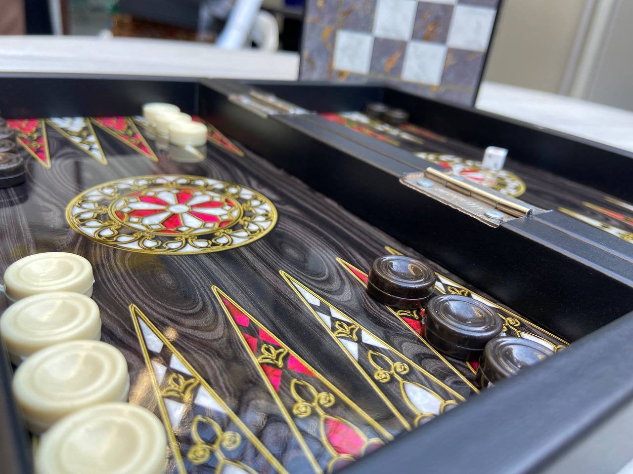 Backgammon and Chess Set Personalized Chess Set With Board - Etsy