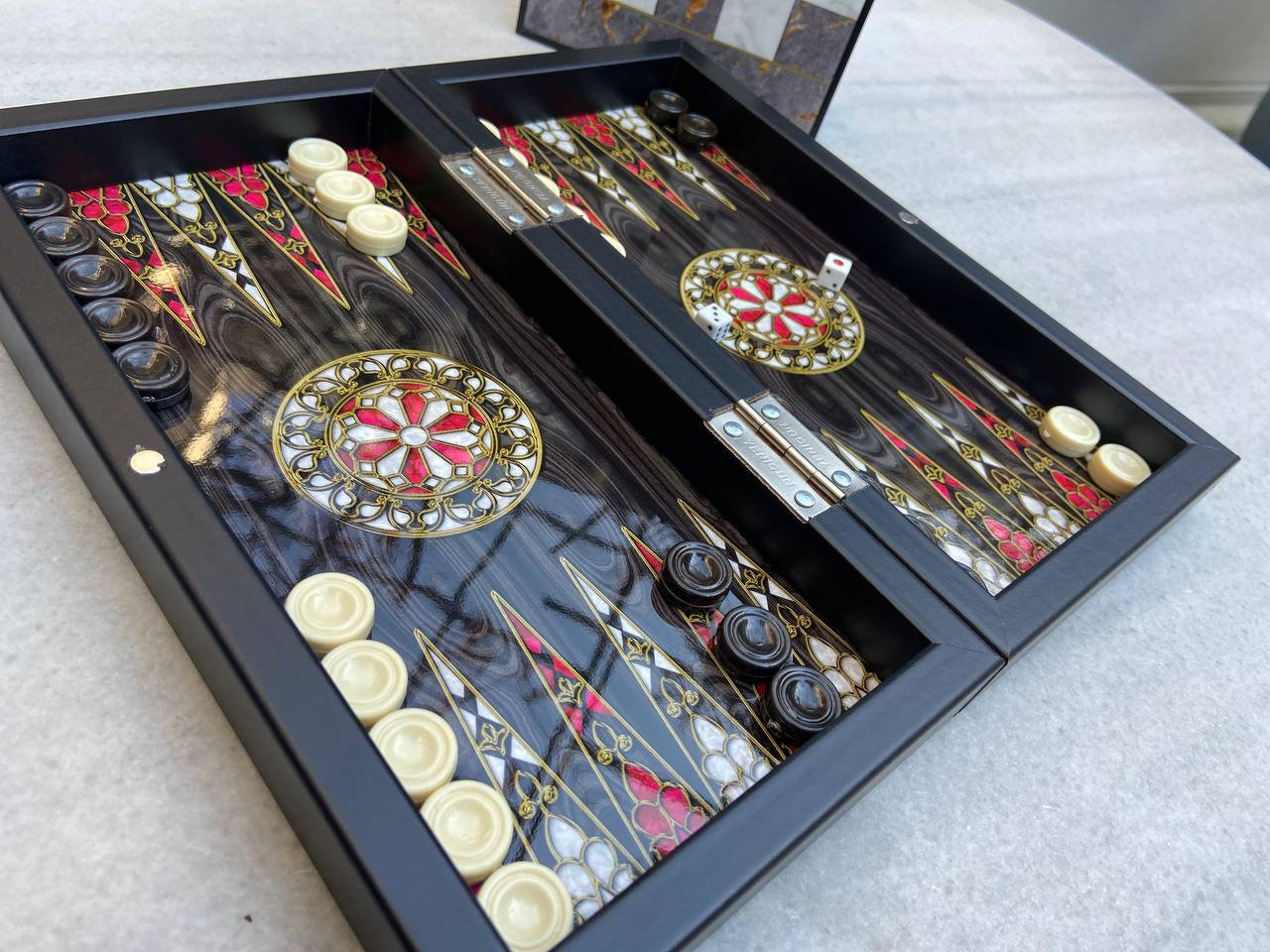 Backgammon and Chess Set Personalized Chess Set With Board - Etsy