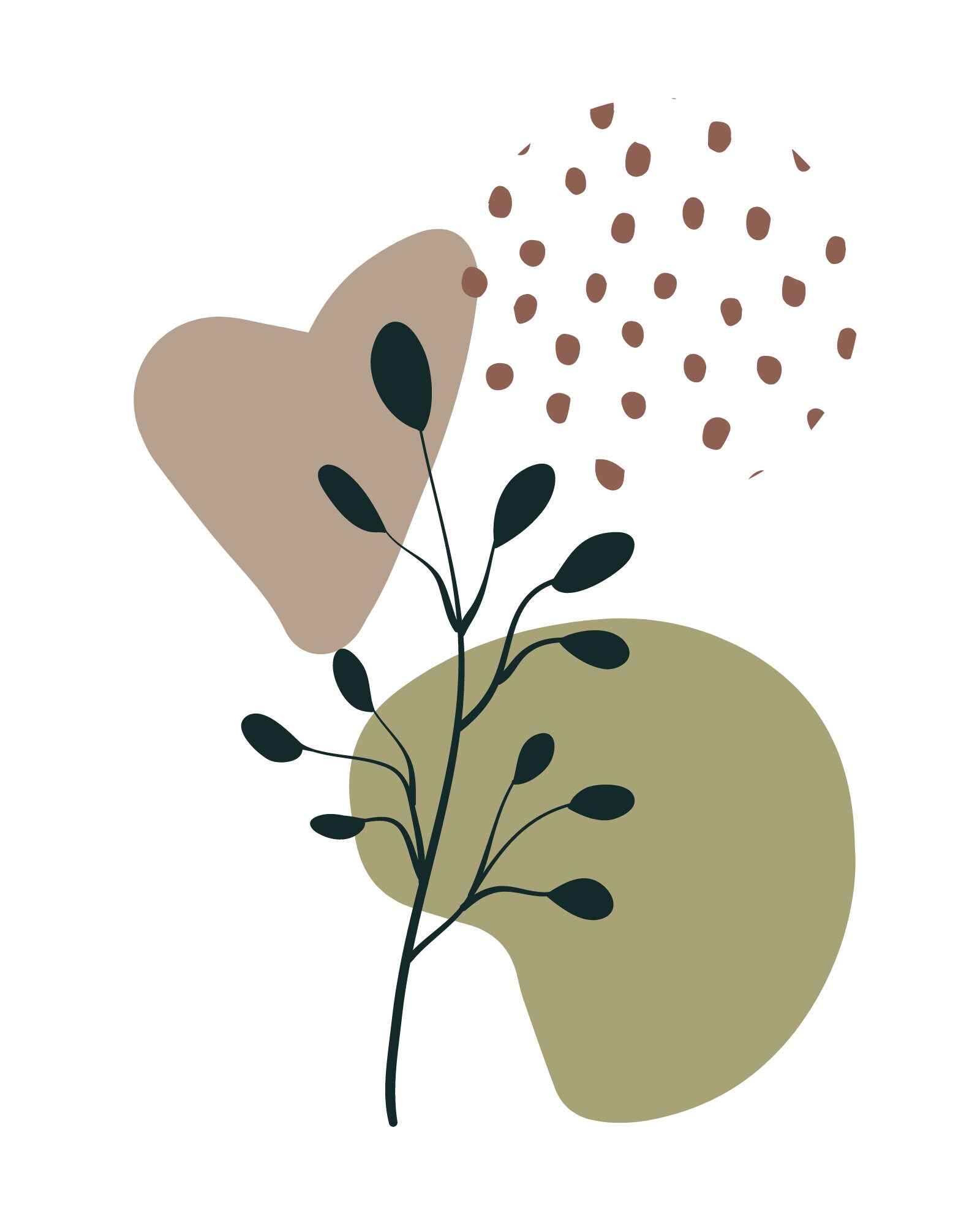 Green Boho Art Print - Etsy