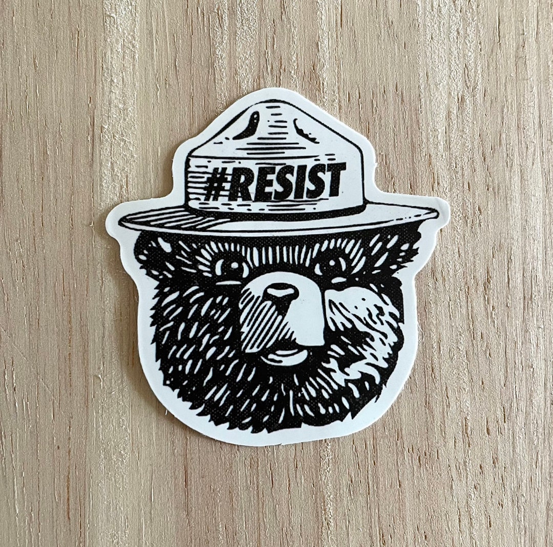 Smokey the Bear Decal 2x2 resist - Etsy
