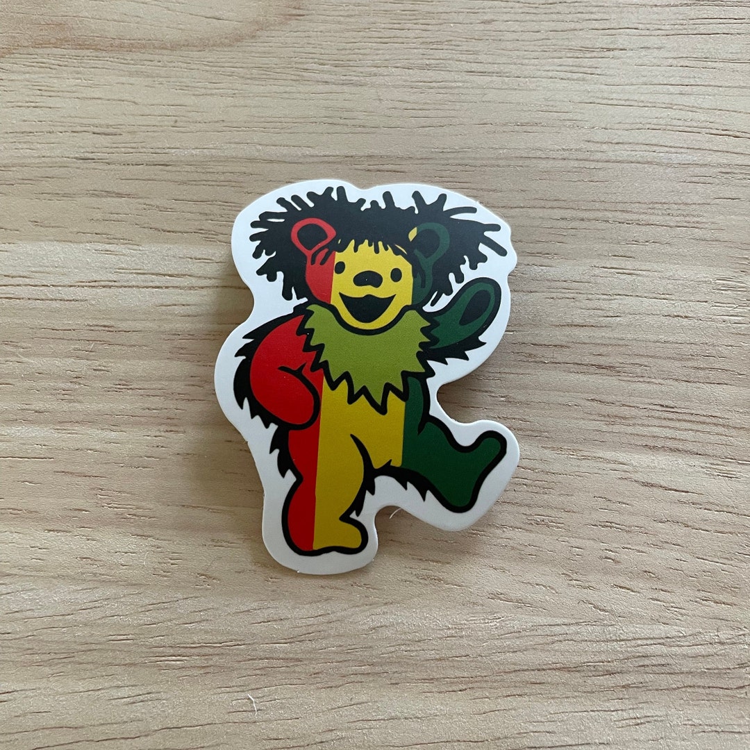Rasta Dancing Grateful Dead Bear Sticker 2x3 - Etsy