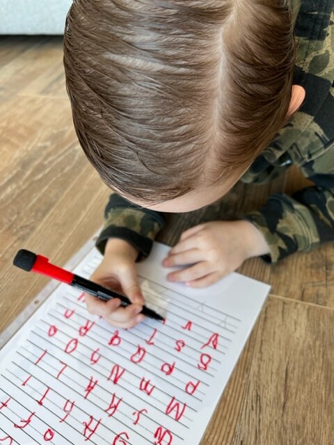 Kinder Prep Handwriting Practice, Letter Practice. Custom Name & Letter ...