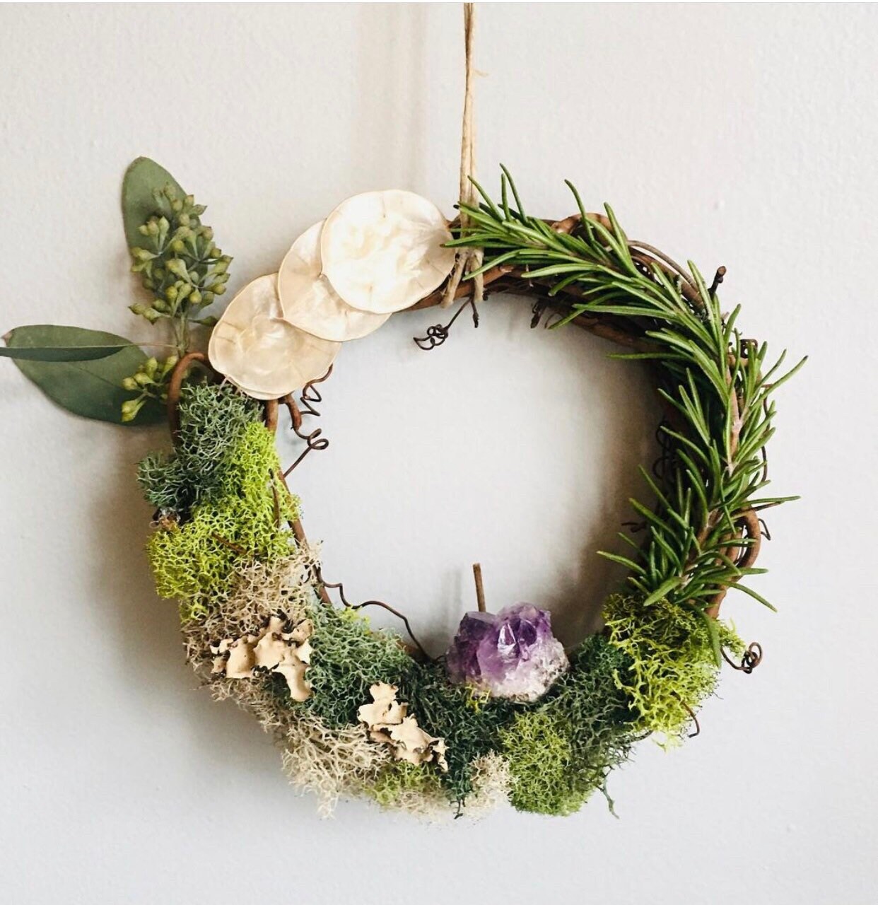 Mini Wreath / Moss Wreath / Dried Floral Wreath - Etsy