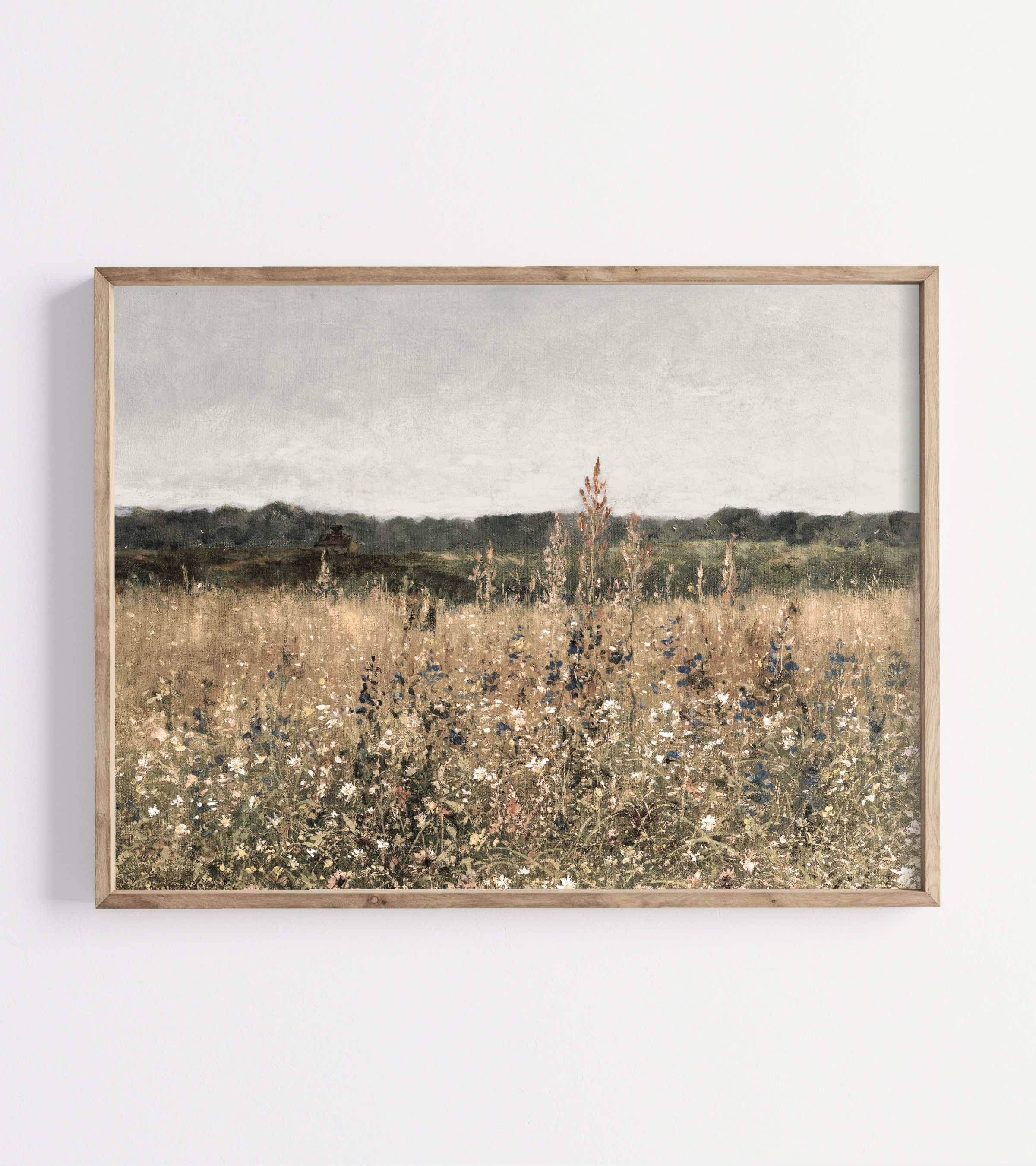 Printable Wildflower Field Vintage Spring Landscape Wall Art - Etsy