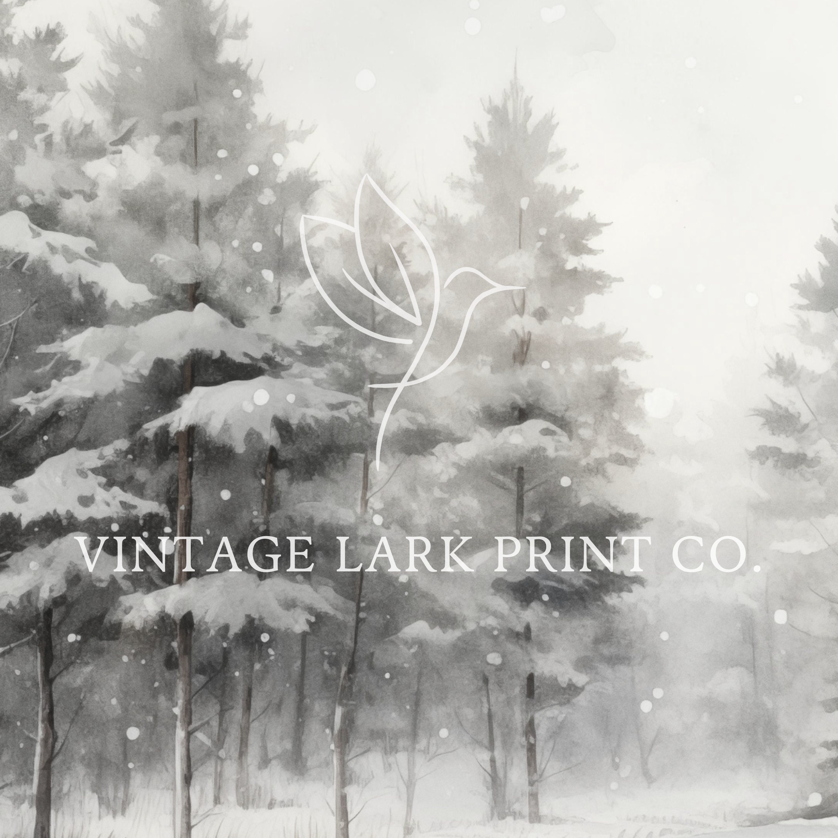 Christmas Printable Wall Art Snow Scene Neutral Winter Decor - Etsy UK