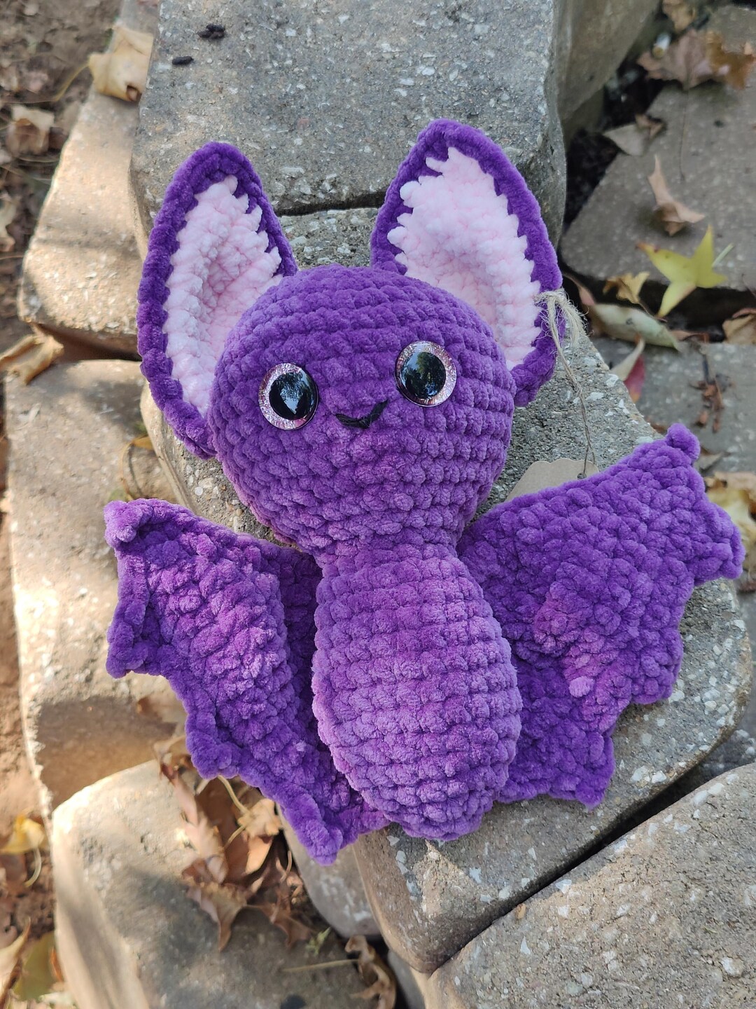 Super Soft Bat Plushie - Squishy Bat Plush- Purple Bat Plush - Small ...