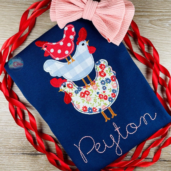 Chicken Applique - Etsy