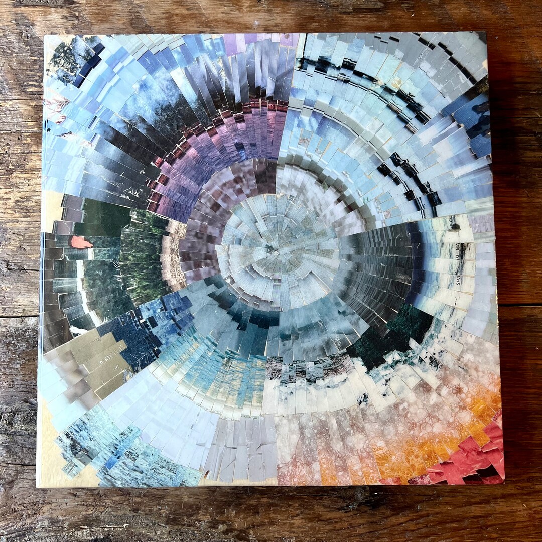 Blue Geode Resin Collage Wall Art - Etsy