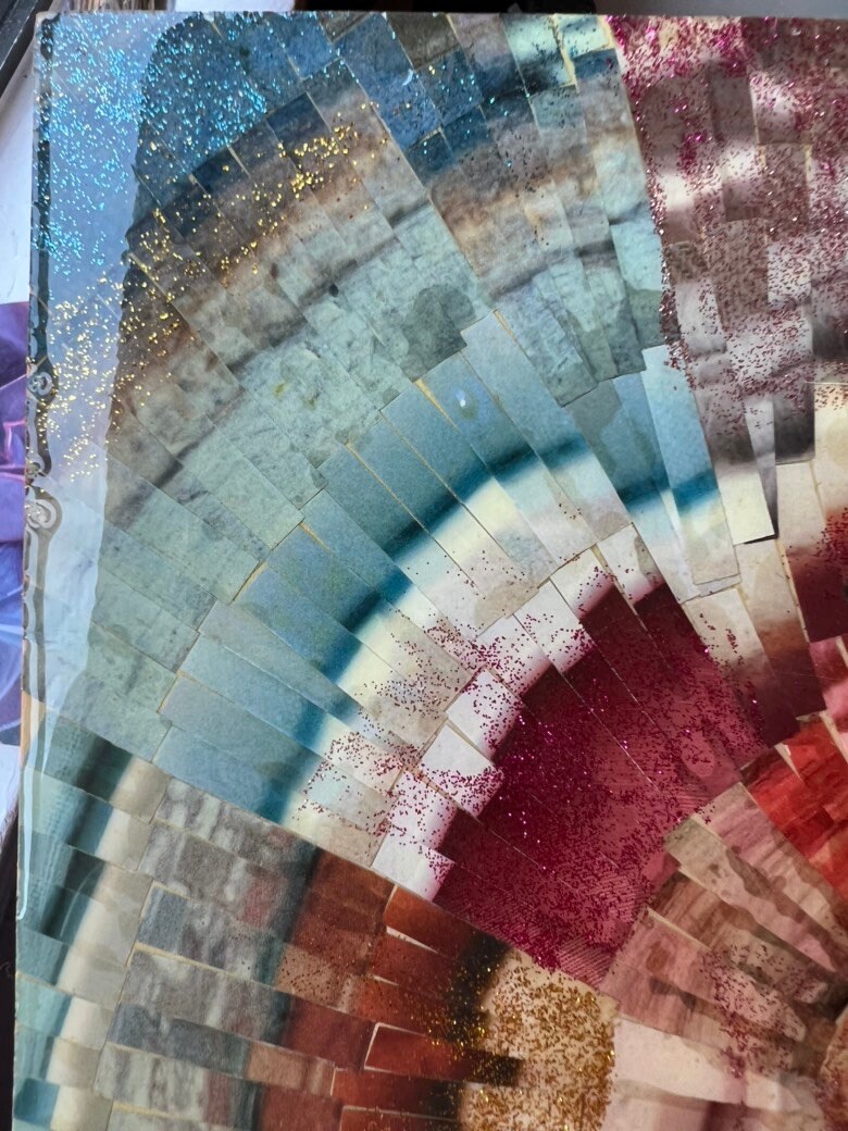 Glitter Rainbow Resin Collage Wall Art - Etsy