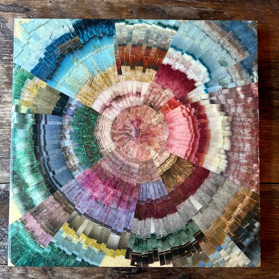 Glitter Rainbow Resin Collage Wall Art - Etsy