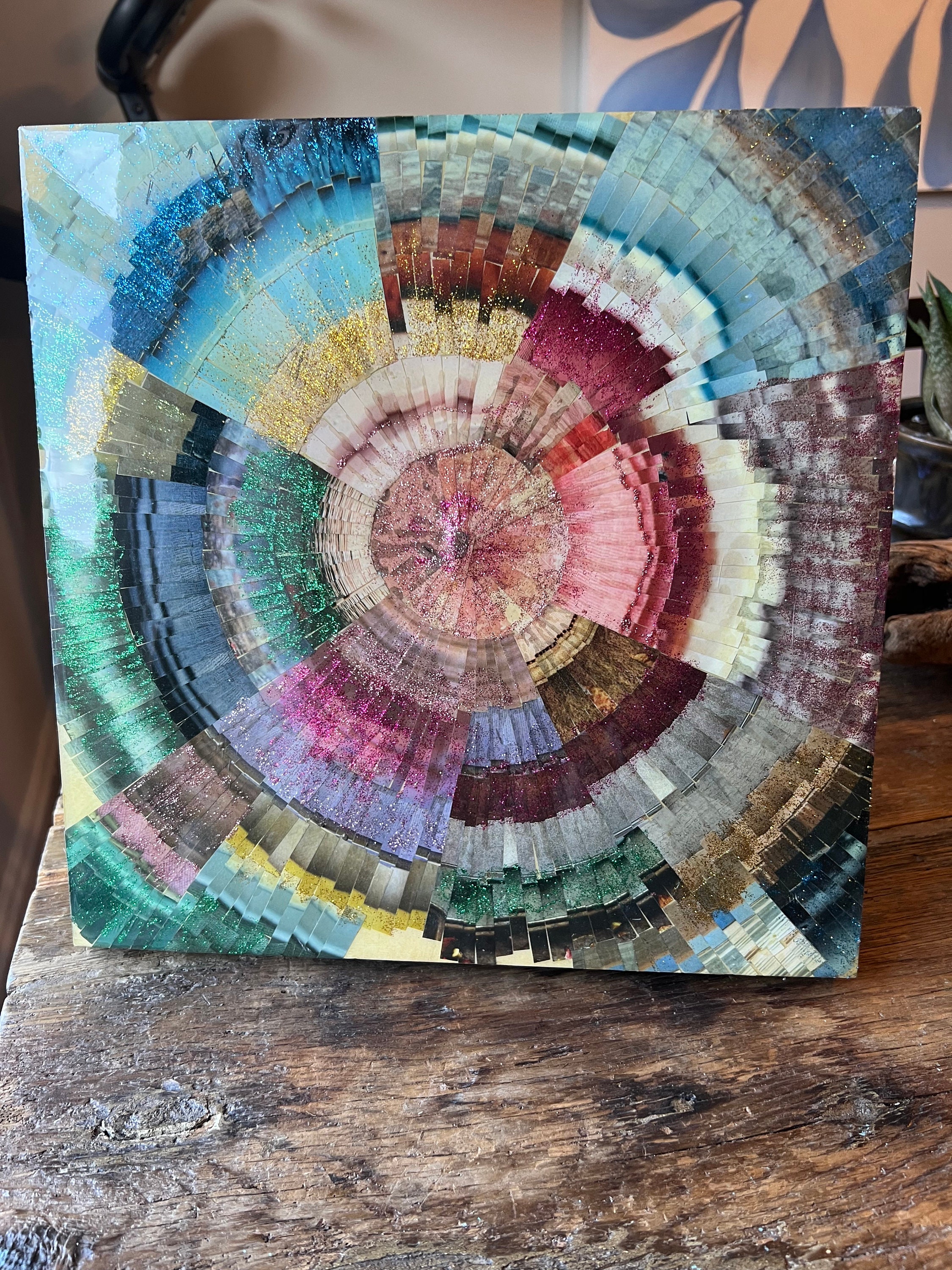 Glitter Rainbow Resin Collage Wall Art - Etsy