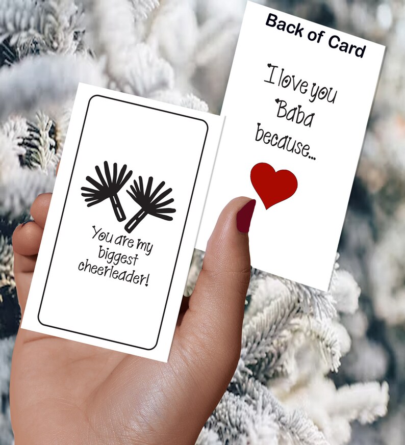 Digital Printable Baba Affirmation Cards, Christmas Message Cards to ...