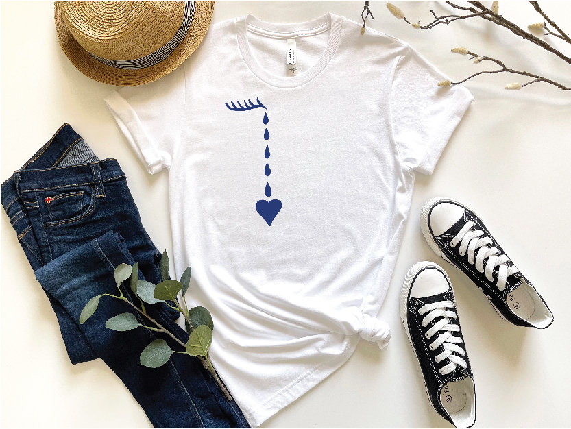 SVG File, Tears and Heart SVG File for Cutter, Hand Lettered, Original ...