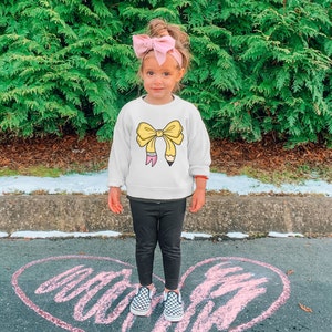 Pencil Bow PNG Bundle Coquette Teacher Png Doodle Back to School Pencil ...