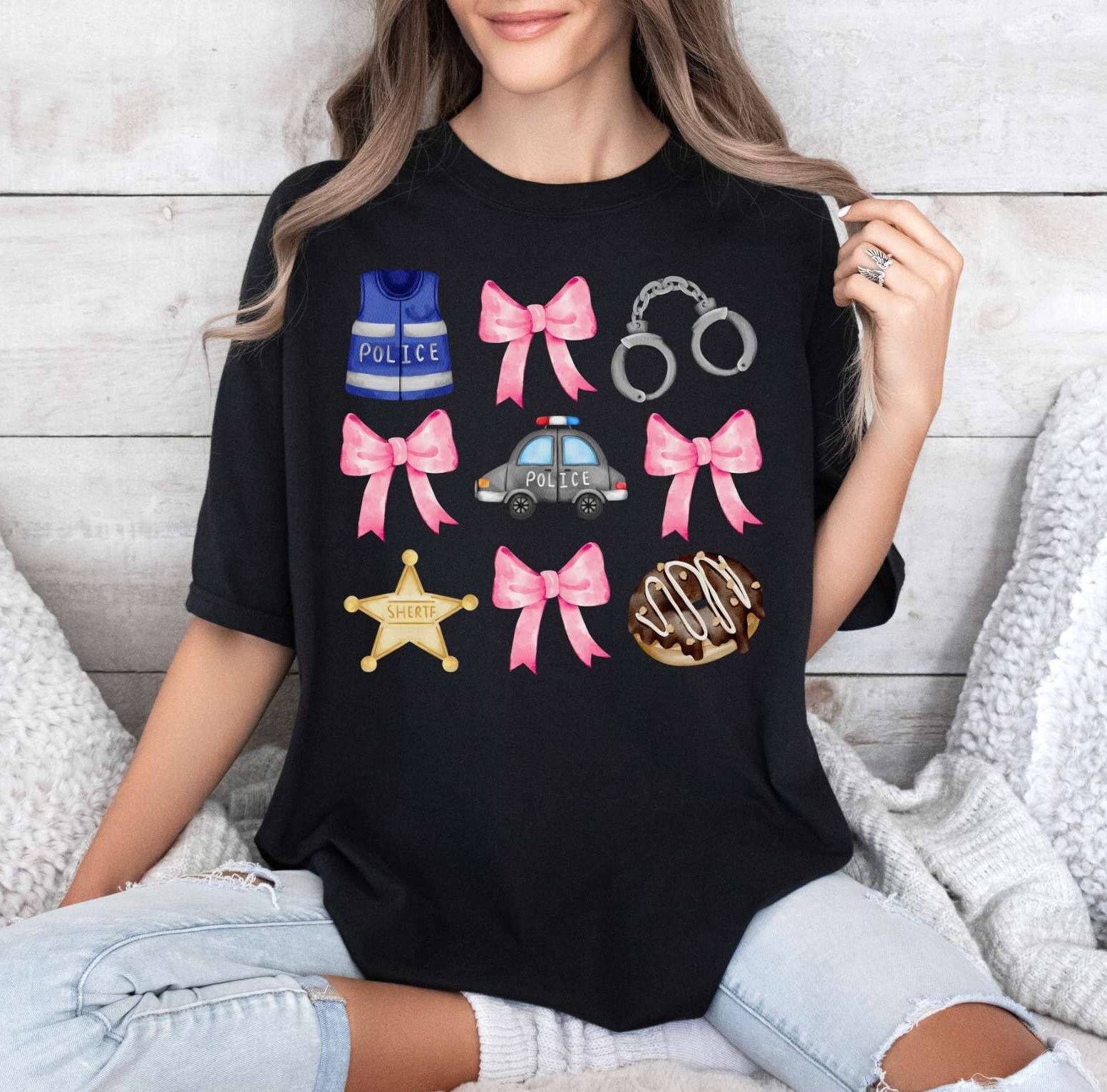 Coquette Police Wife PNG Girly Coquette Cop Wifey Daughter Girlfriend ...