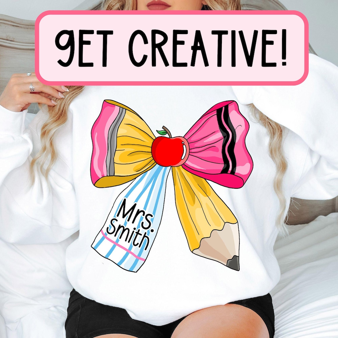 Pencil Bow PNG Back to School Clip Art Teacher Girl Hand-drawn Doodle ...