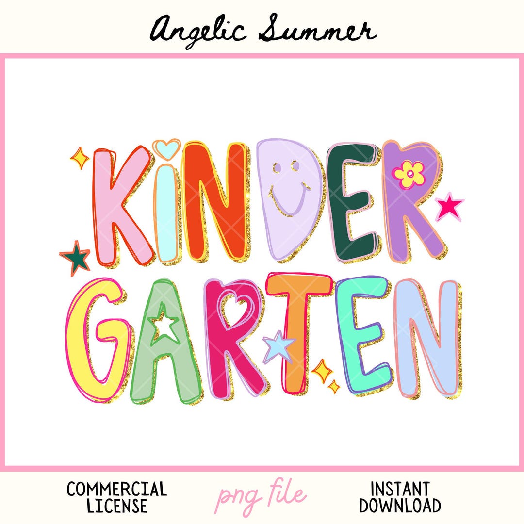 Kindergarten PNG Hand Drawn Messy Doodle Gold Glitter PNG Funny Color ...